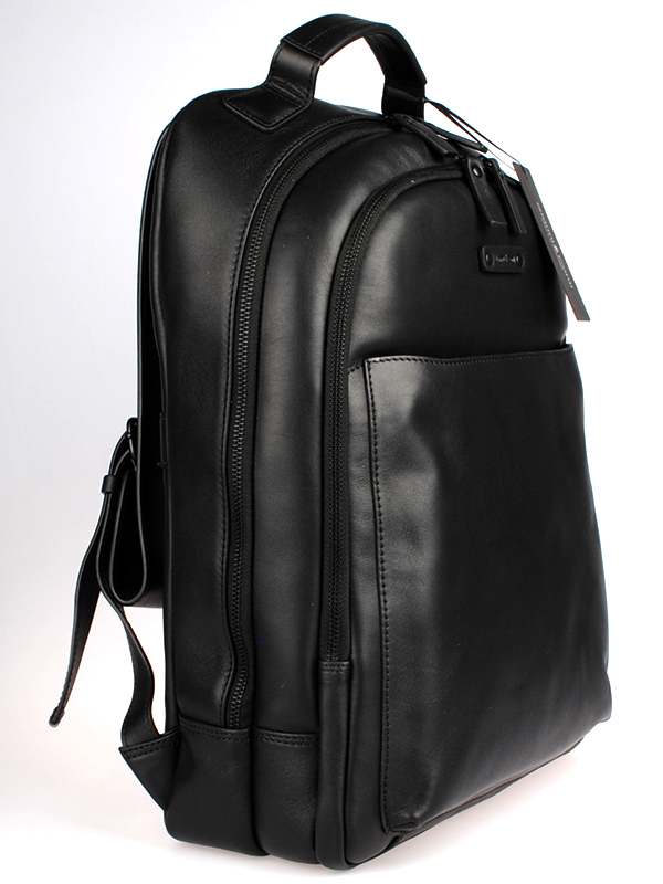 Černý kožený batoh Gianni Conti